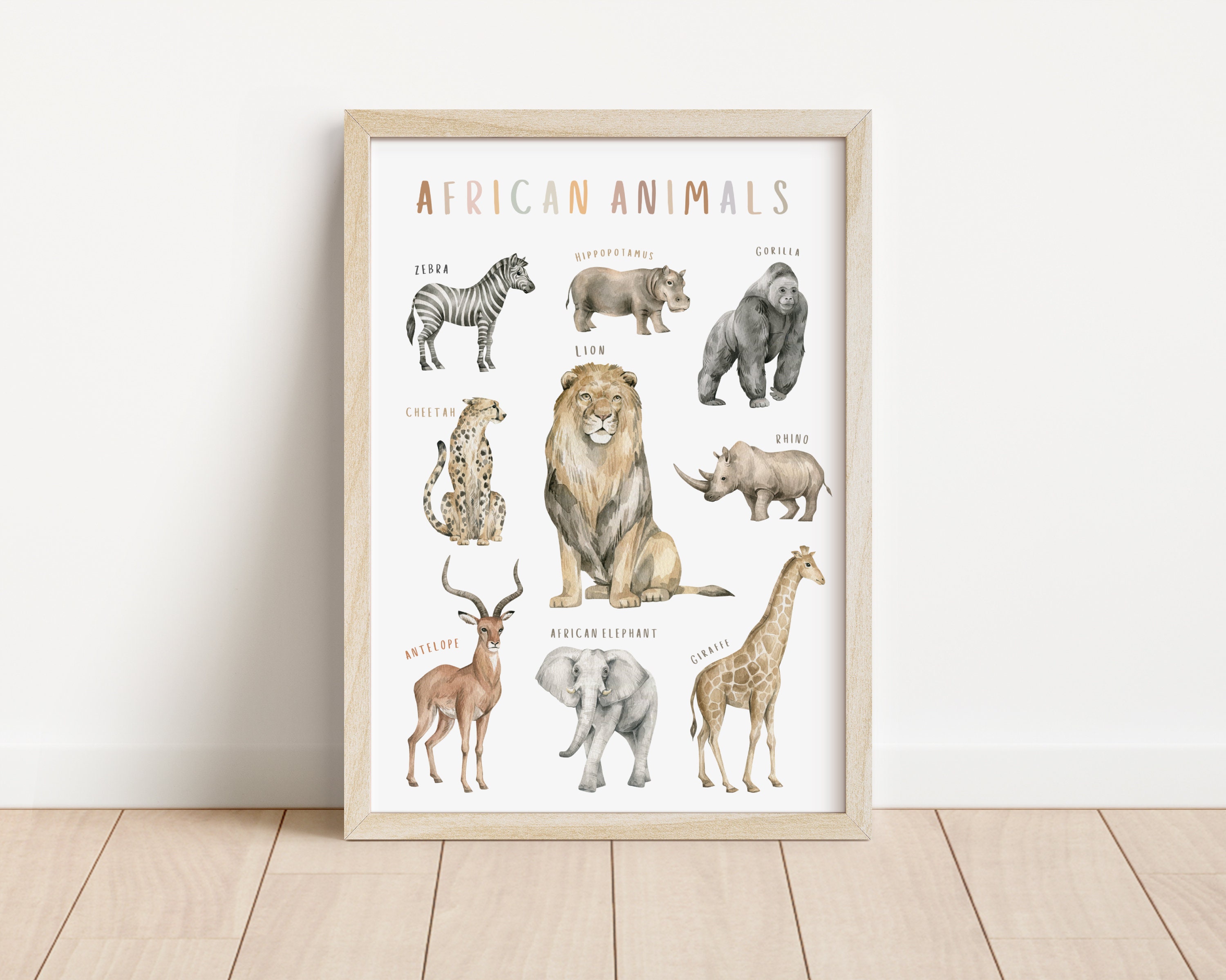 African Animals Poster | Educational Poster | Classroom Decor ...