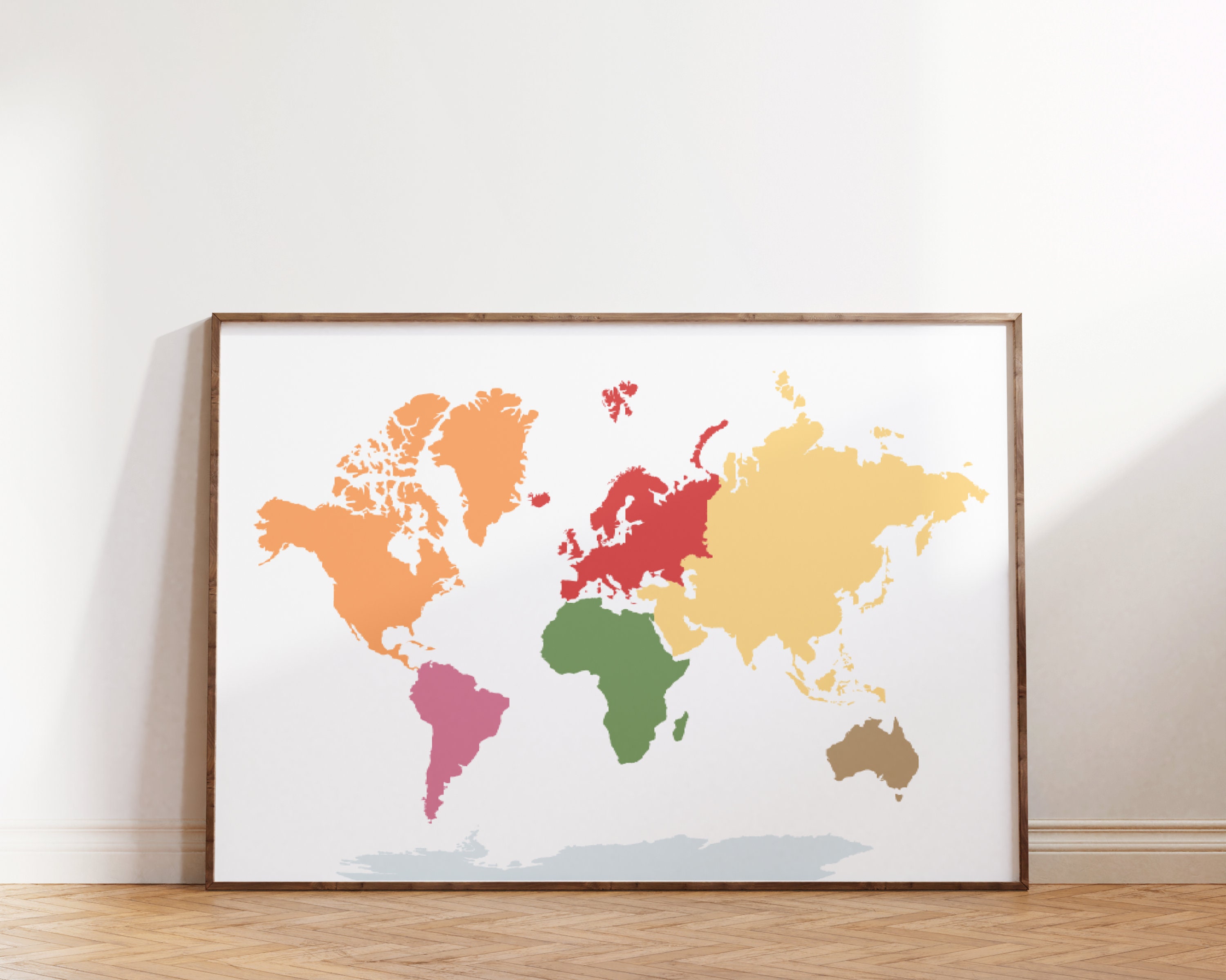 Kids World Map Montessori Poster Classroom Decor - Etsy