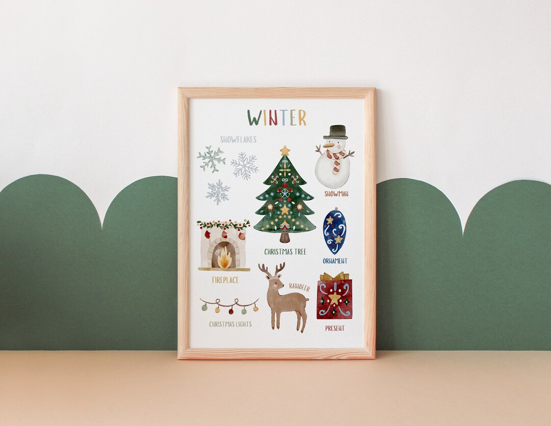 Winter Poster Christmas Poster Educational Posters Montessori Posters ...