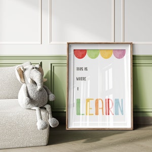 Classroom Poster | Educational Poster | Toddler Room Decor | Kids Wall ...