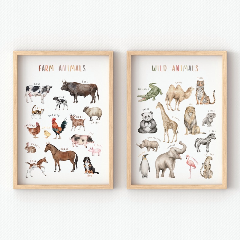 Animal Poster - Etsy