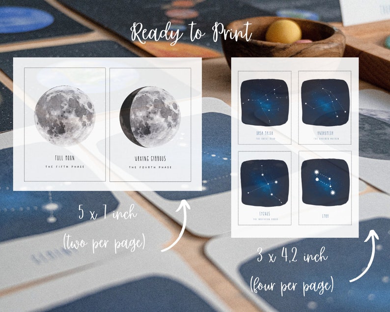 Solar System Flashcards Space Study Unit Constellations Planets Moon ...
