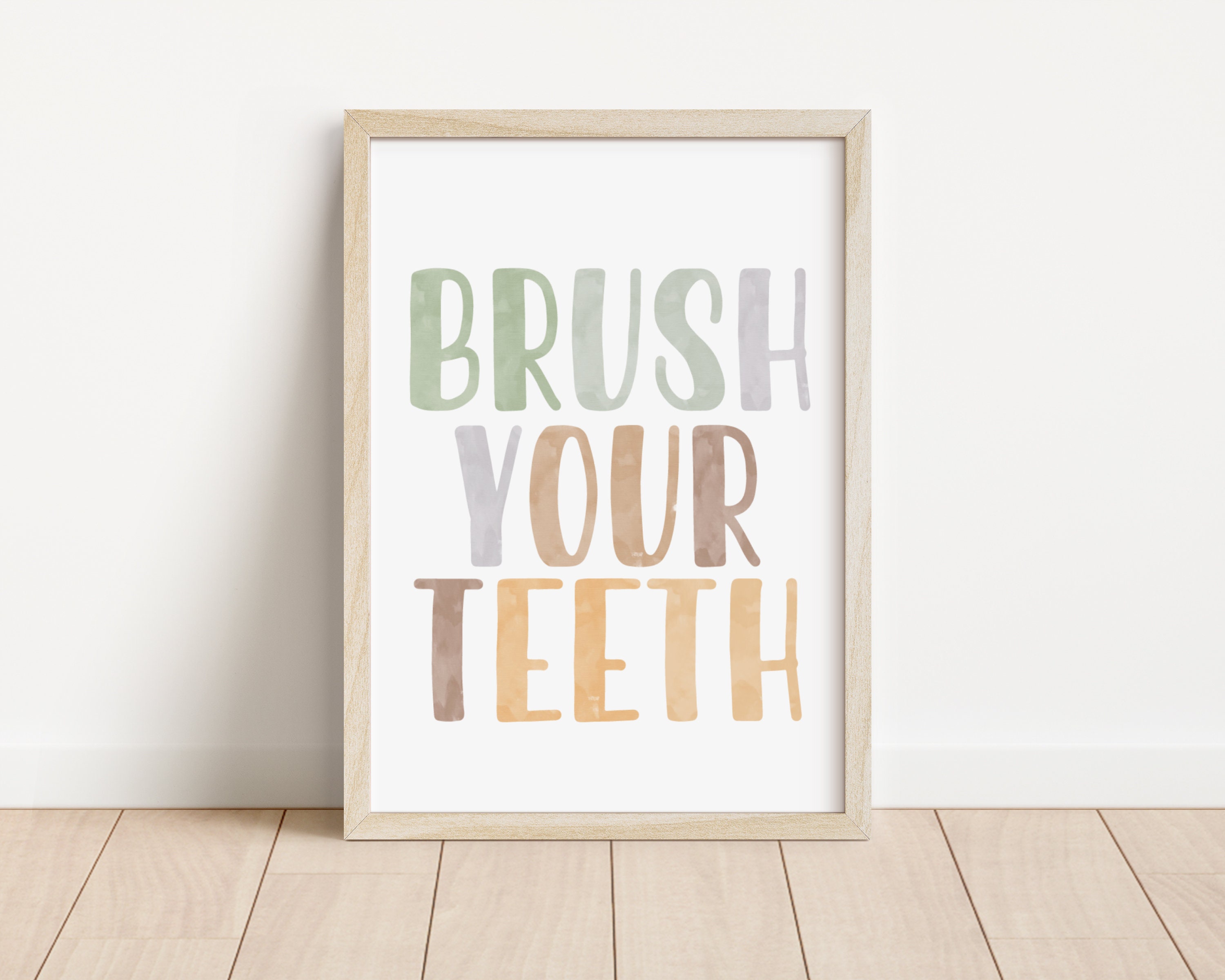 Brush Your Teeth Poster | Toddler Posters | Bathroom Rules Poster ...