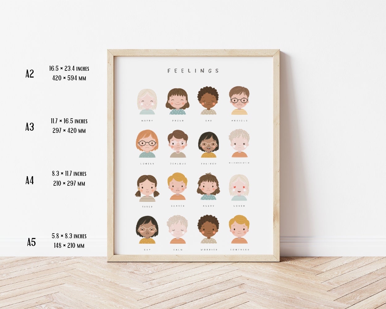 Feelings Poster | Kids Emotions | Montessori Homeschool Decor ...