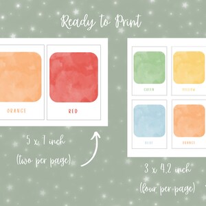 10 Colors Flashcards | 3 Part Cards | Ready to Print | Educational ...