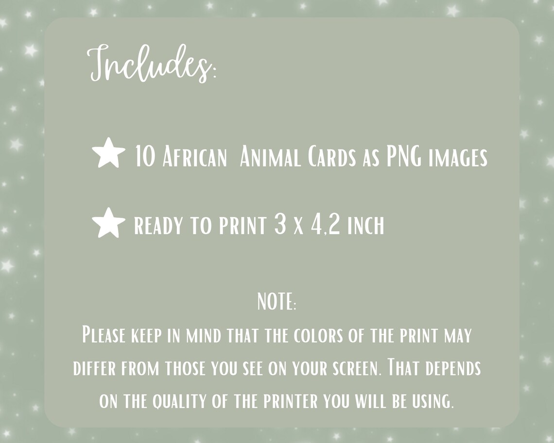 Printable Animal Flashcards Montessori Flashcards Kids - Etsy