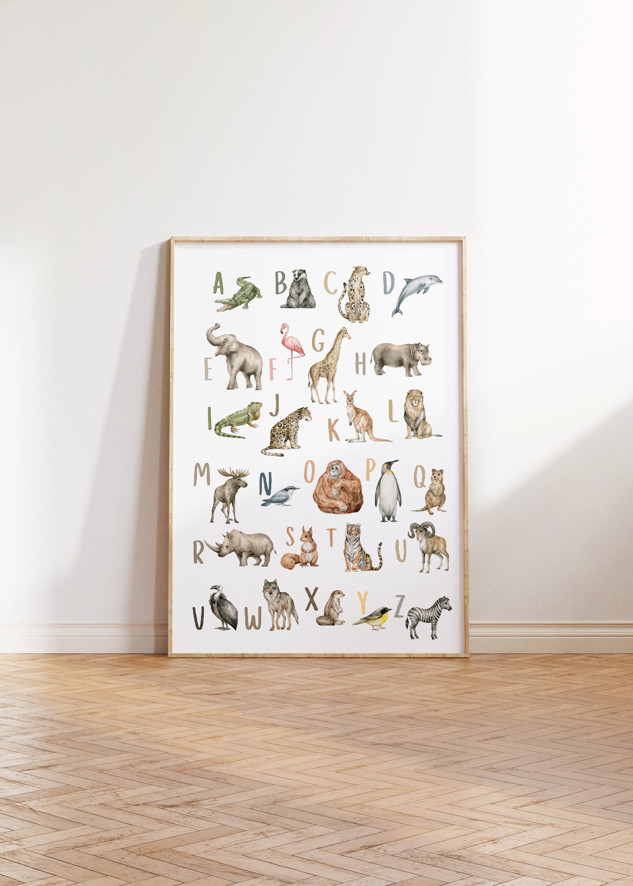 Alphabet Poster ABC Poster Animal Alphabet Poster Educational Poster ...