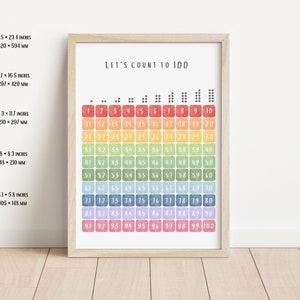 Count to 100 Math Poster | Preschool Math Poster | Math Classroom Wall ...
