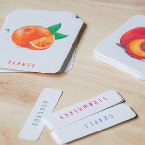 40 Montessori Fruits & Vegetable Flashcards for Kids | Montessori 3 ...