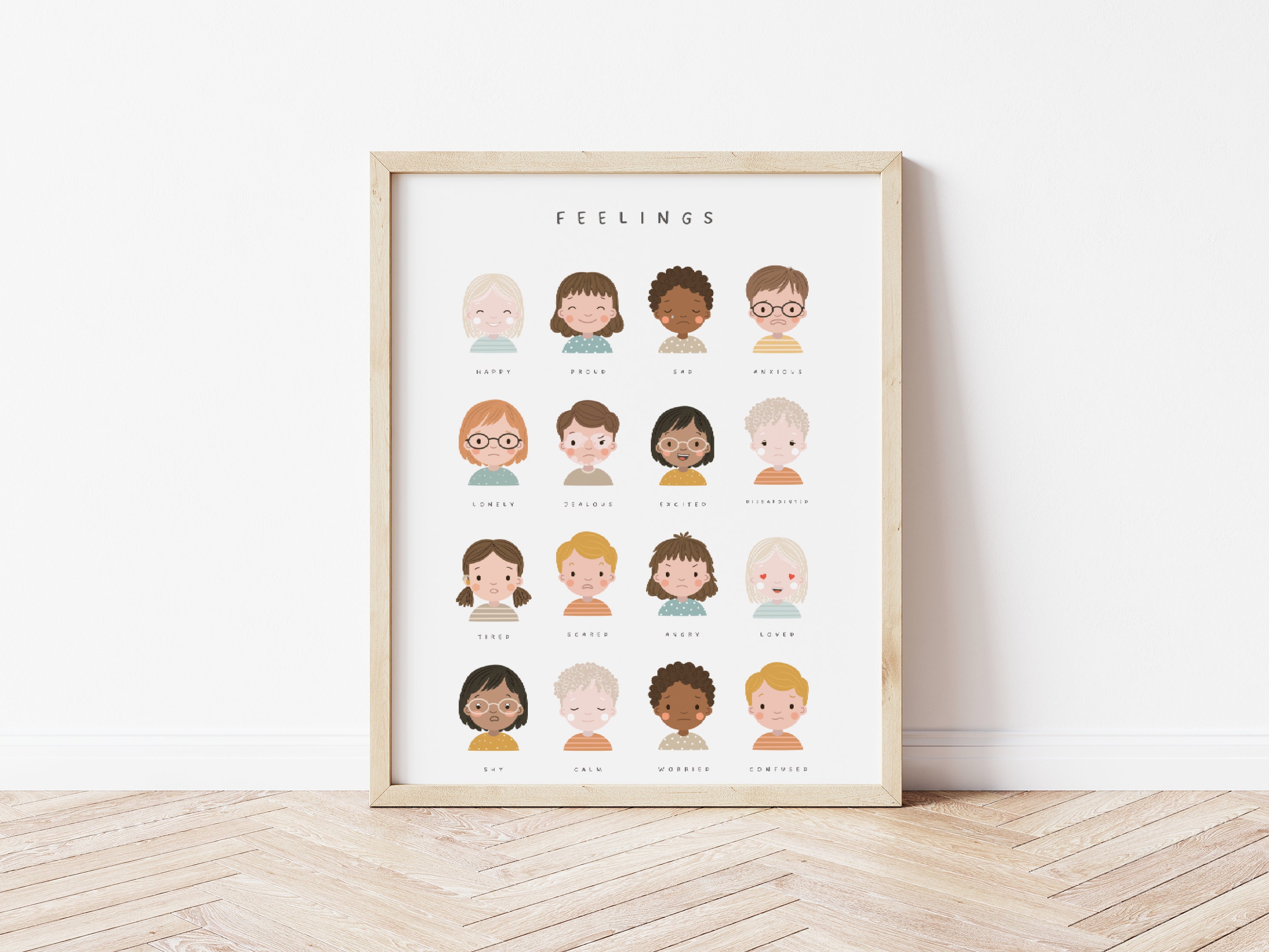Feelings Poster | Kids Emotions | Montessori Homeschool Decor ...