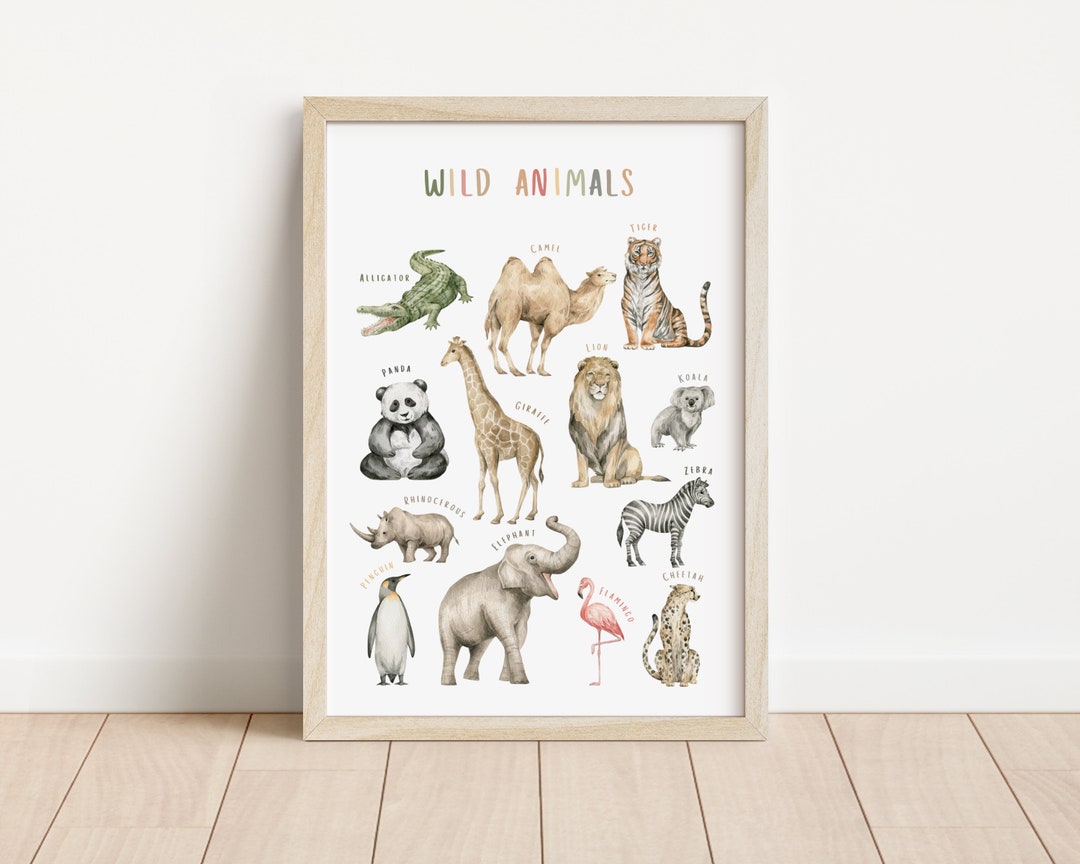 Wild Animals Poster | Educational Poster | Montessori Poster ...