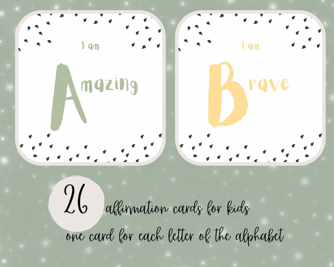 Affirmation Cards for Kids | Daily Affirmations | A to Z Affirmation ...