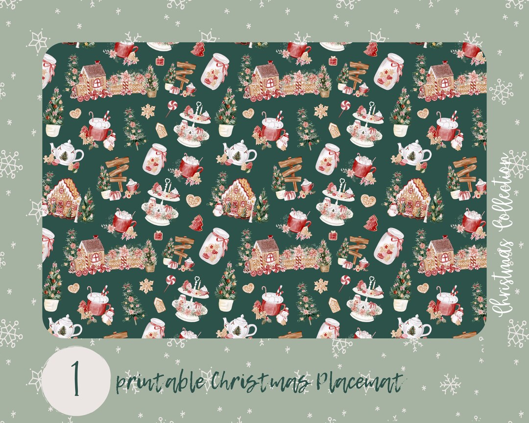 Printable Christmas Placemat Christmas Table Decoration Kids Christmas ...