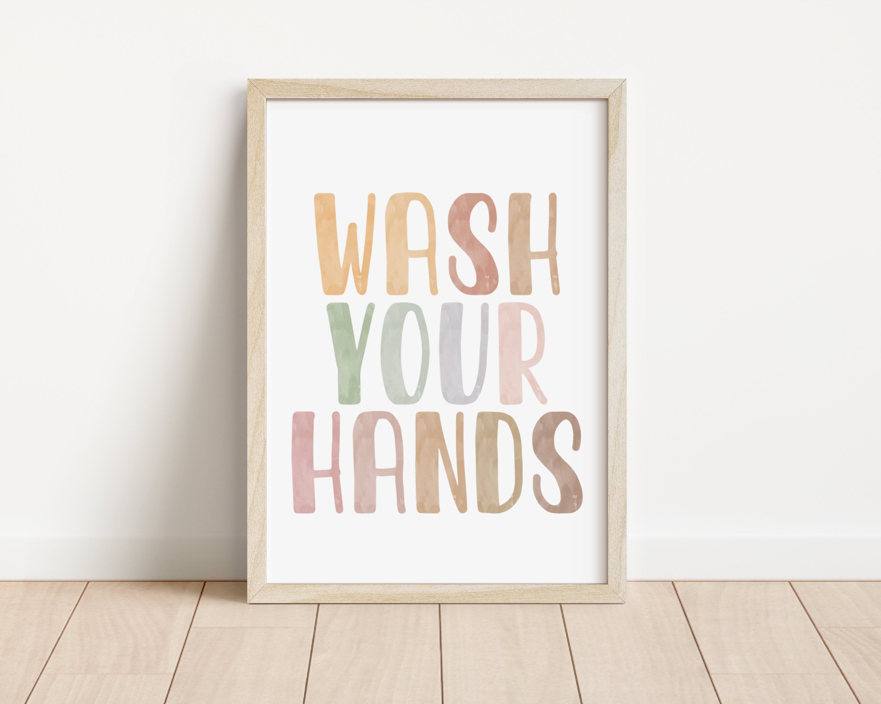 Wash Your Hands Poster Toddler Posters Bathroom Rules Poster ...