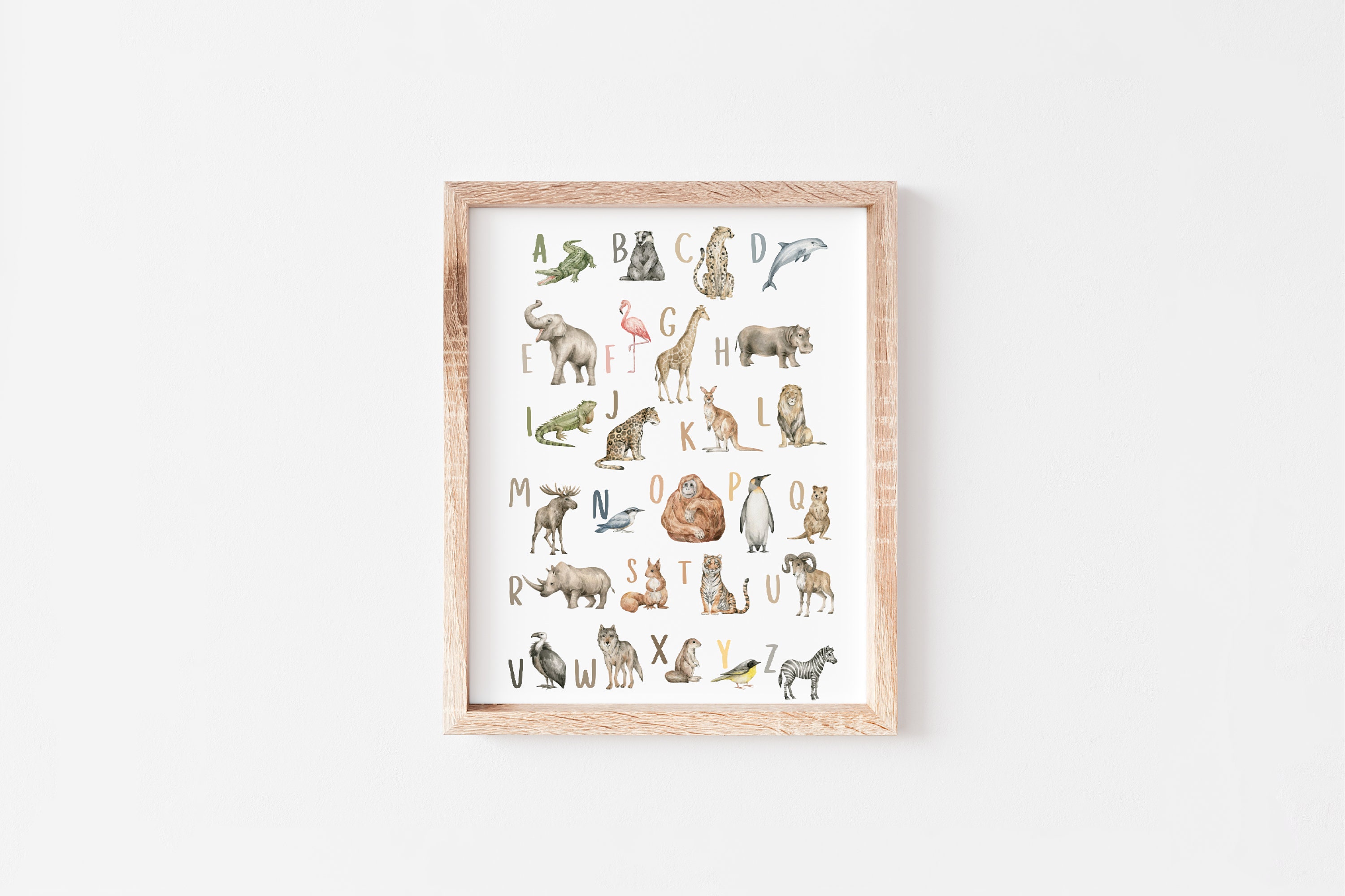 Alphabet Poster ABC Poster Animal Alphabet Poster Educational Poster ...