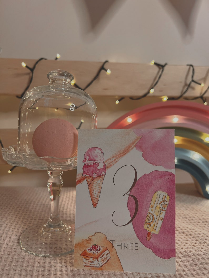 Sweet Sweet Numbers Number Flashcards Learning Numbers - Etsy