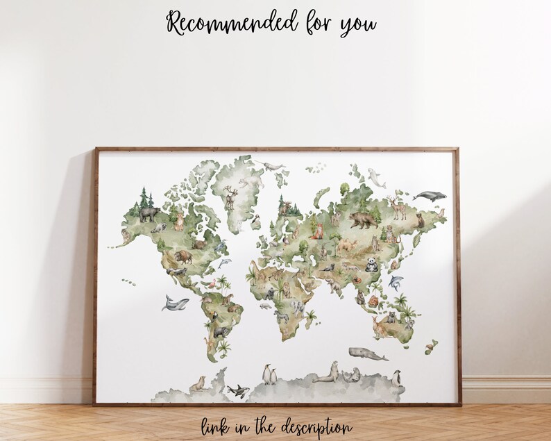 Animal Poster Kids Wall Art Woodland Poster Forest Animals Poster ...