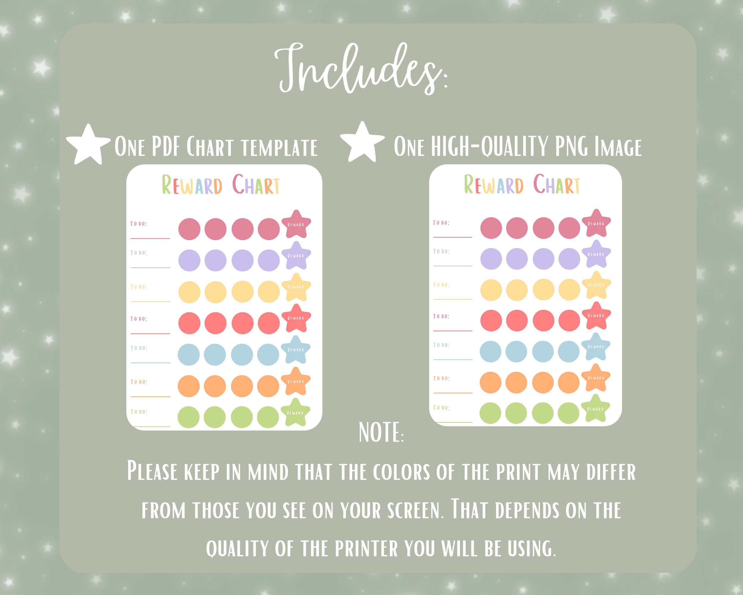 Reward Chart Kids Reward Chart Behavior Chart Kids Chore - Etsy