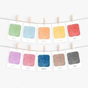10 Colors Flashcards | 3 Part Cards | Ready to Print | Educational ...