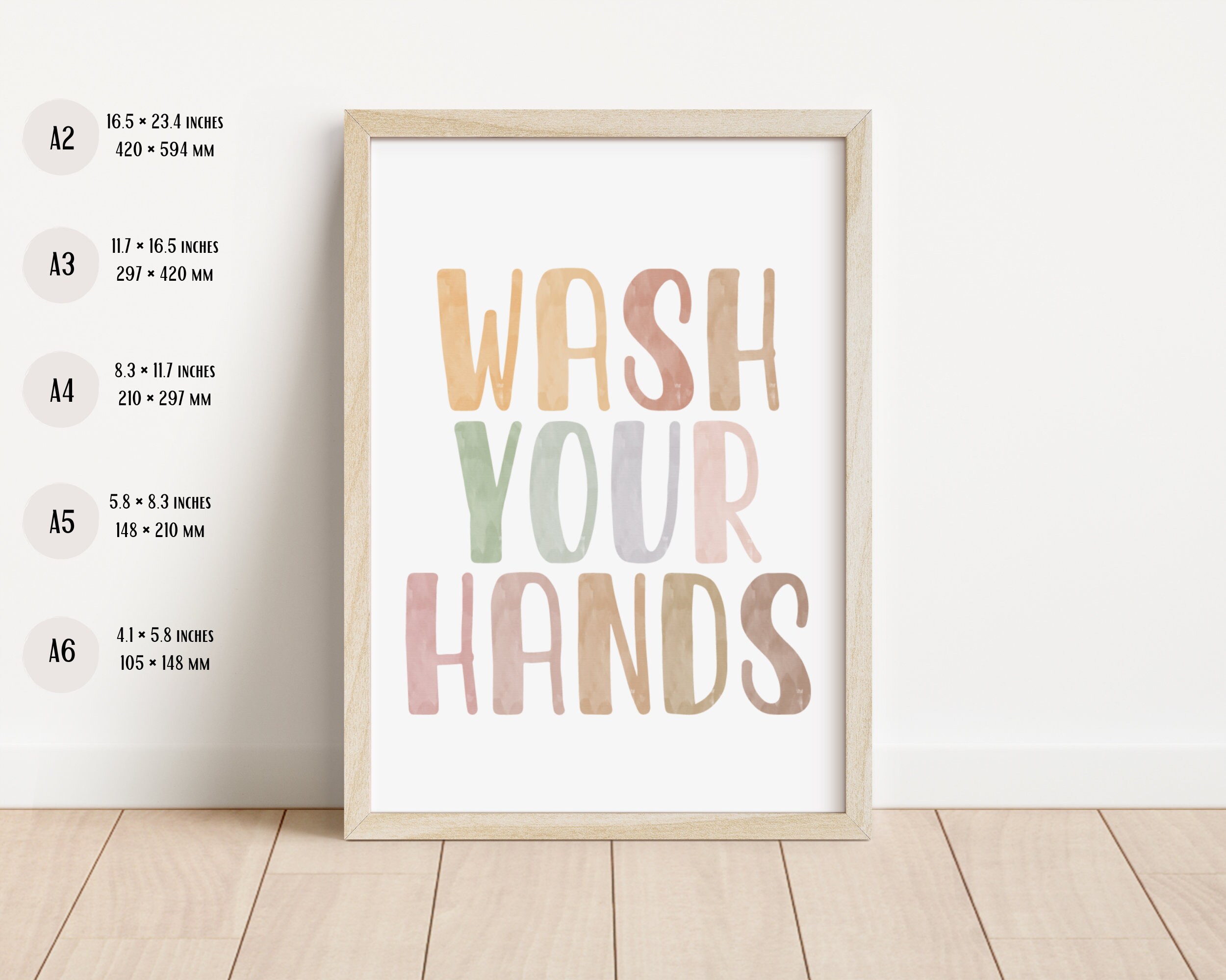 Wash Your Hands Poster Toddler Posters Bathroom Rules Poster ...