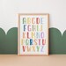 Set of 6 Educational Poster Alphabet Poster ABC Poster Preschool Math ...