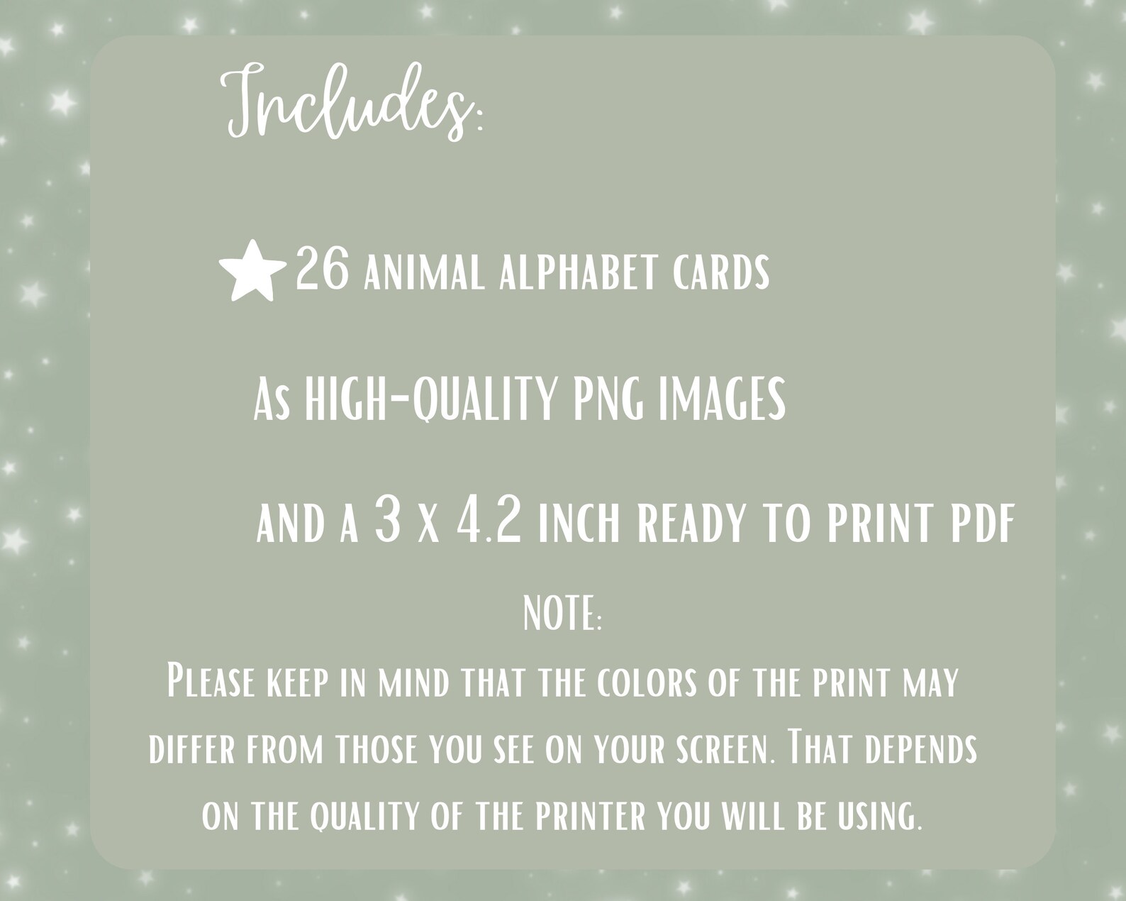 26 Animal Flash Cards Alphabet Flashcards Toddler - Etsy