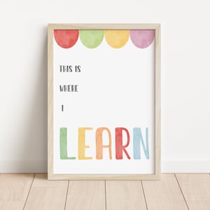 Classroom Poster | Educational Poster | Toddler Room Decor | Kids Wall ...