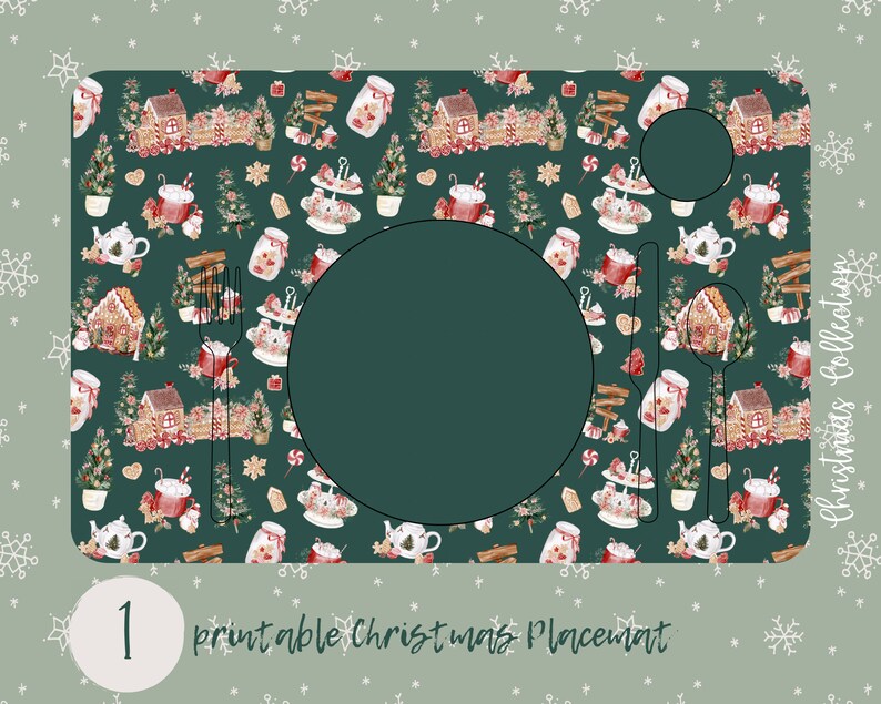 Printable Christmas Placemat Kids Printable Placemat Toddler Christmas ...