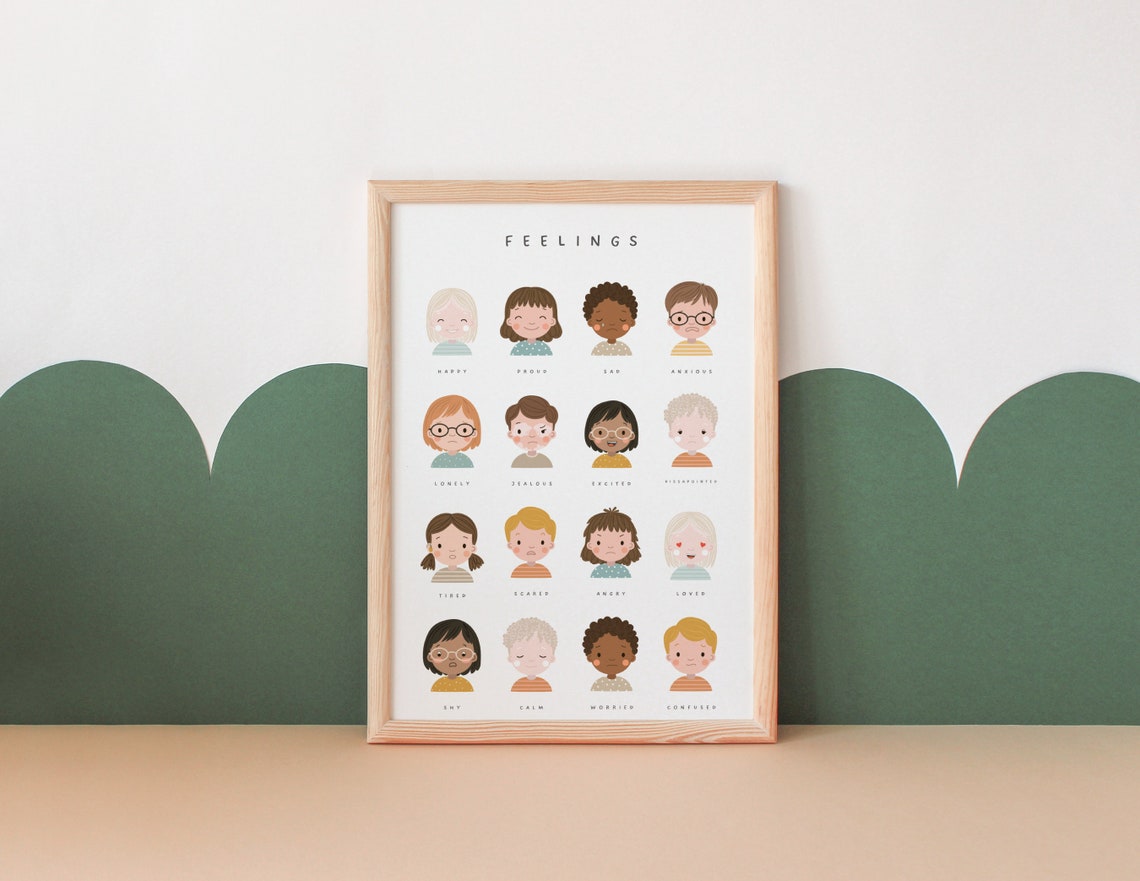 Feelings Poster | Kids Emotions | Montessori Homeschool Decor ...