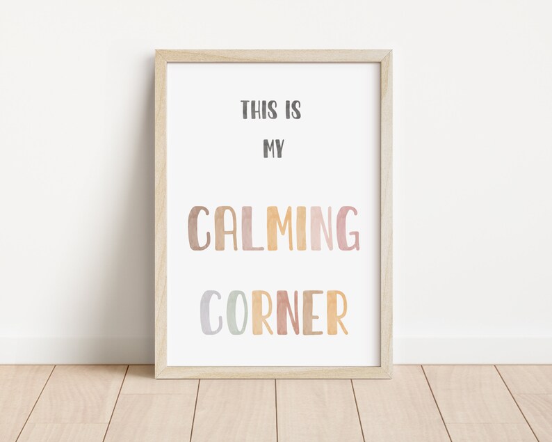 Calming Corner Poster Montessori Wall Art Educational Posters Neutral ...