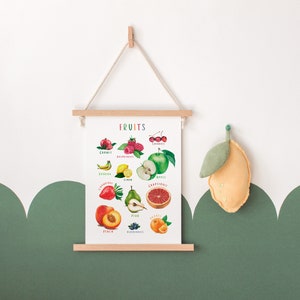 Set of 3 Educational Posters | Vegetables Poster | Fruit Poster | Farm ...