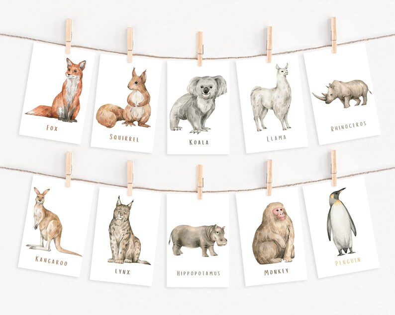 92 Printable Flashcards Animal Flashcards Farm Animal - Etsy
