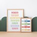 Set of 6 Educational Poster Alphabet Poster ABC Poster Preschool Math ...