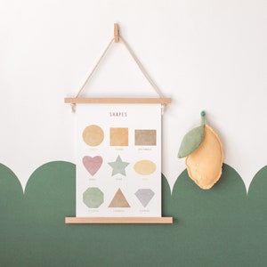 Shapes Poster | Preschool Math Poster | Boho Math Classroom Decor ...
