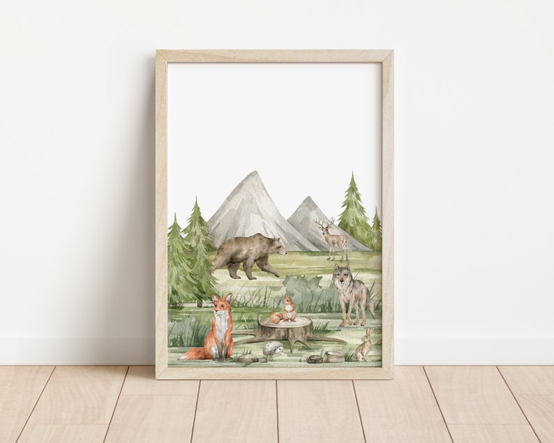 Woodland Animals Poster Woodland Poster Woodland Nursery Classroom ...