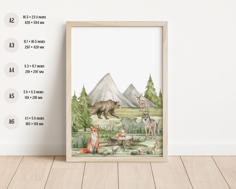 Woodland Animals Poster Woodland Poster Woodland Nursery Classroom ...