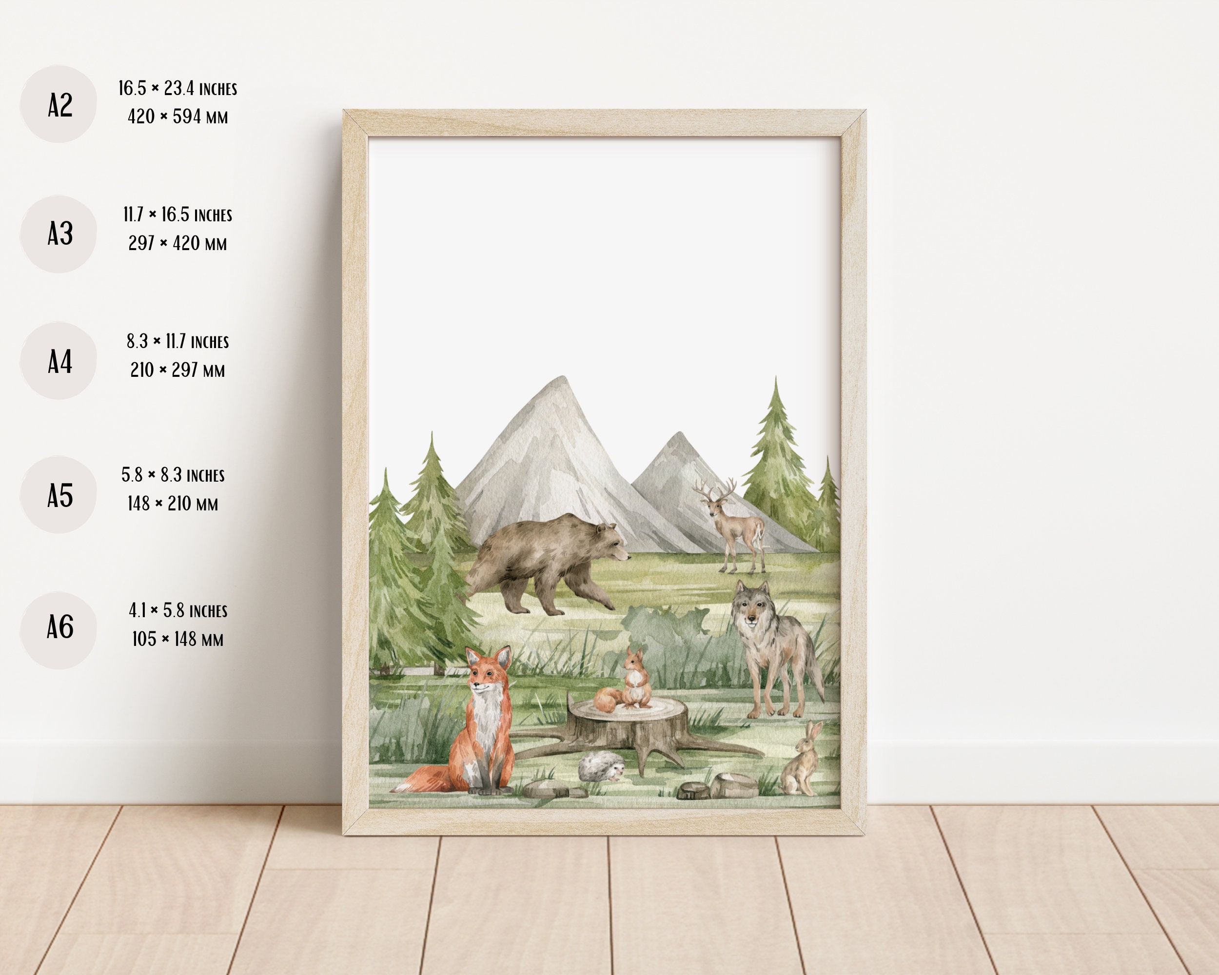 Woodland Animals Poster Woodland Poster Woodland Nursery Classroom ...