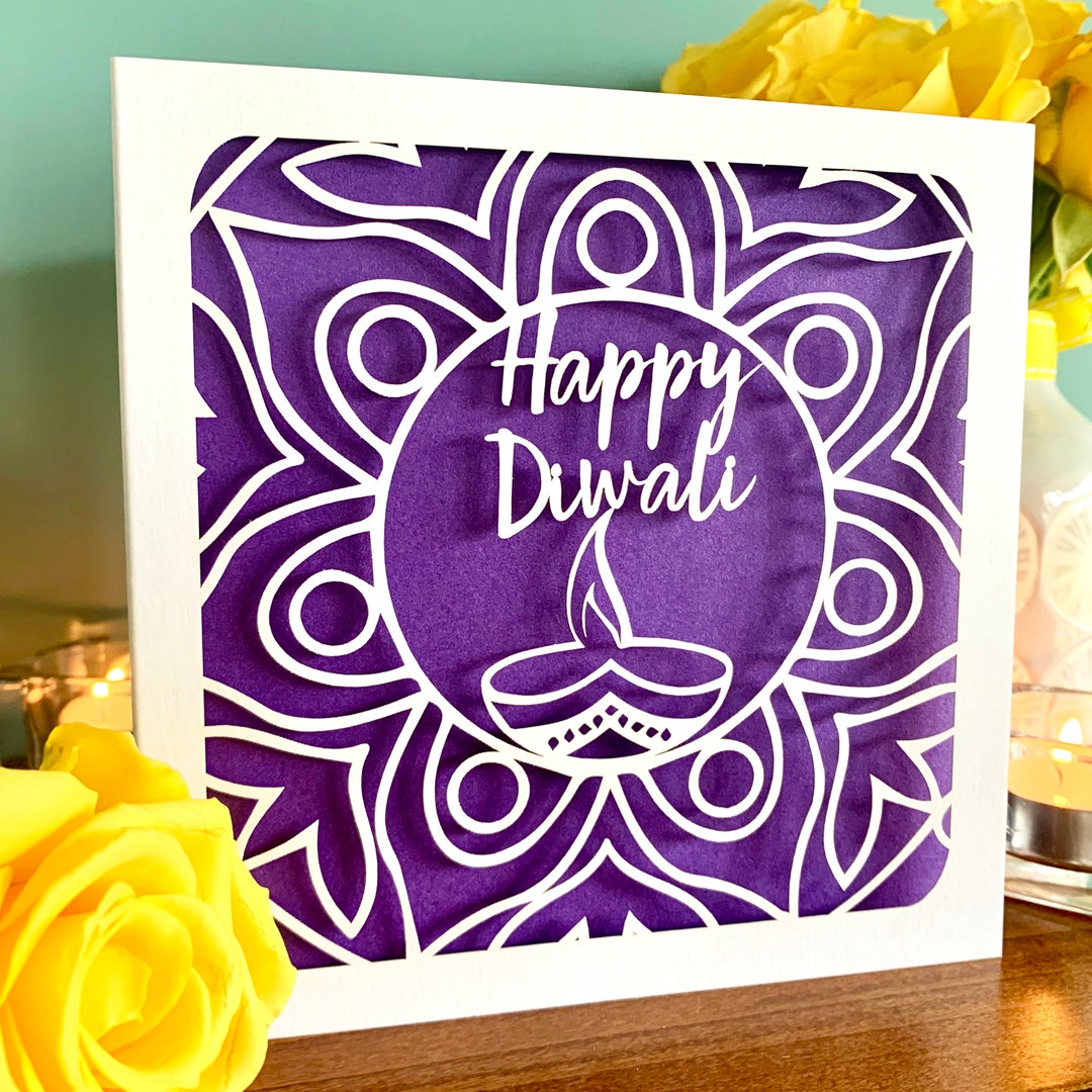 Papercut Diwali Card - Etsy