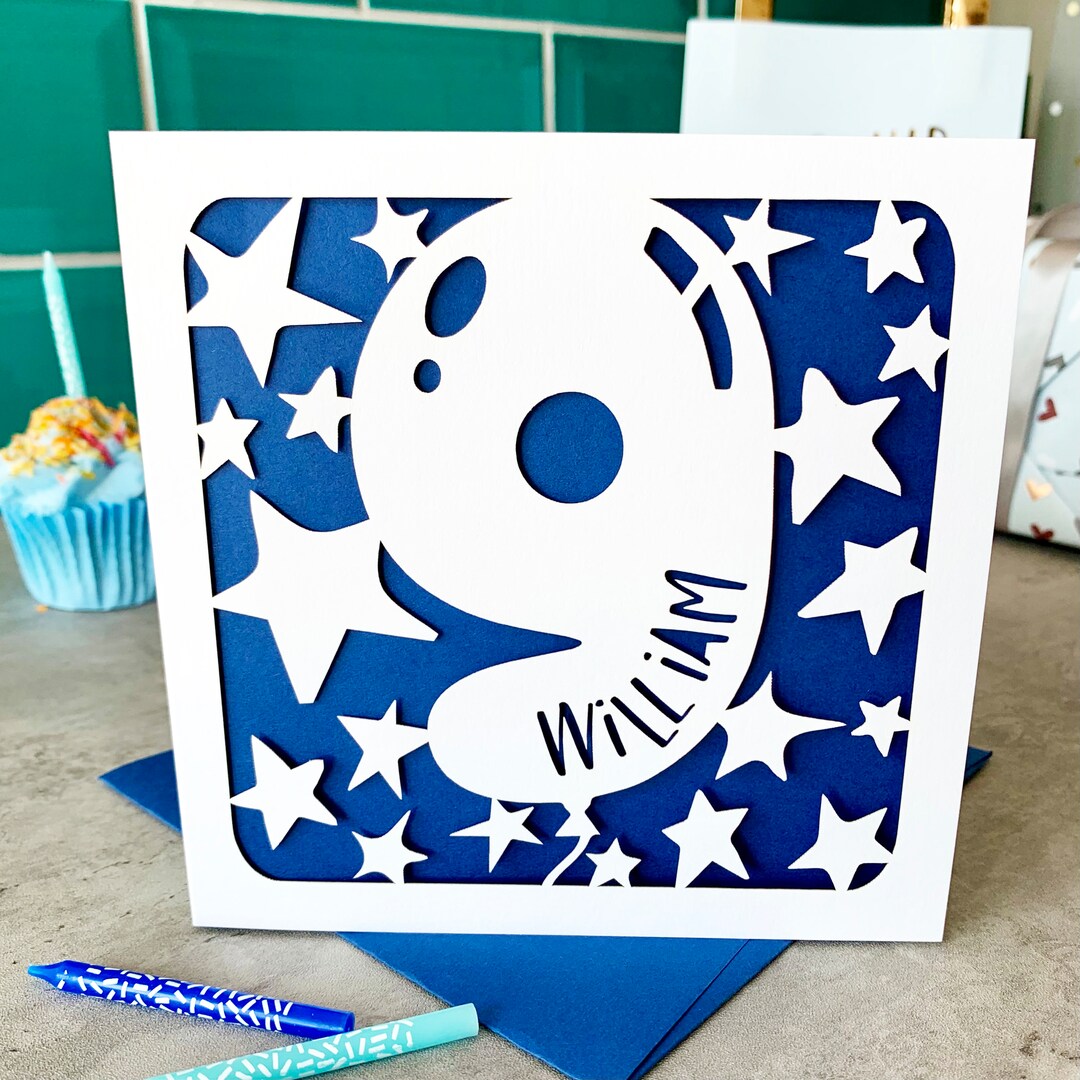 Balloon Personalised 9th Birthday Card - Etsy UK