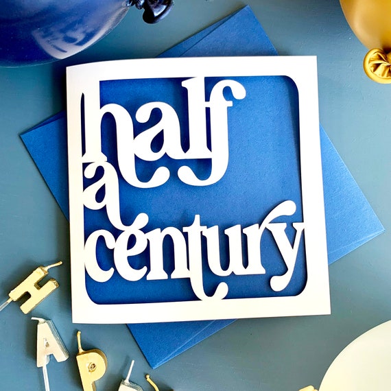 Half a Century Birthday Card - Etsy UK