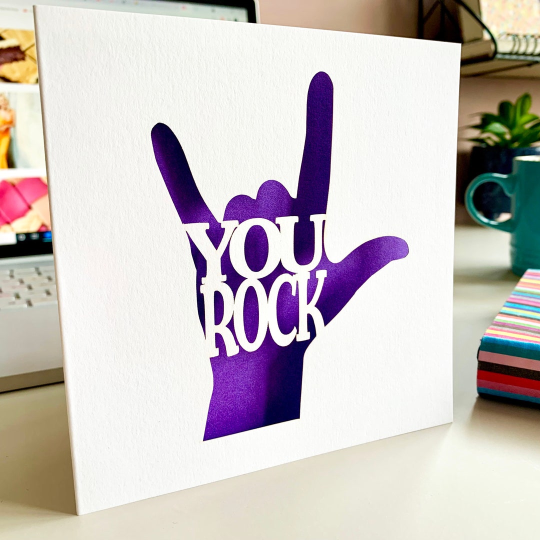 You Rock Congratulations Card - Etsy