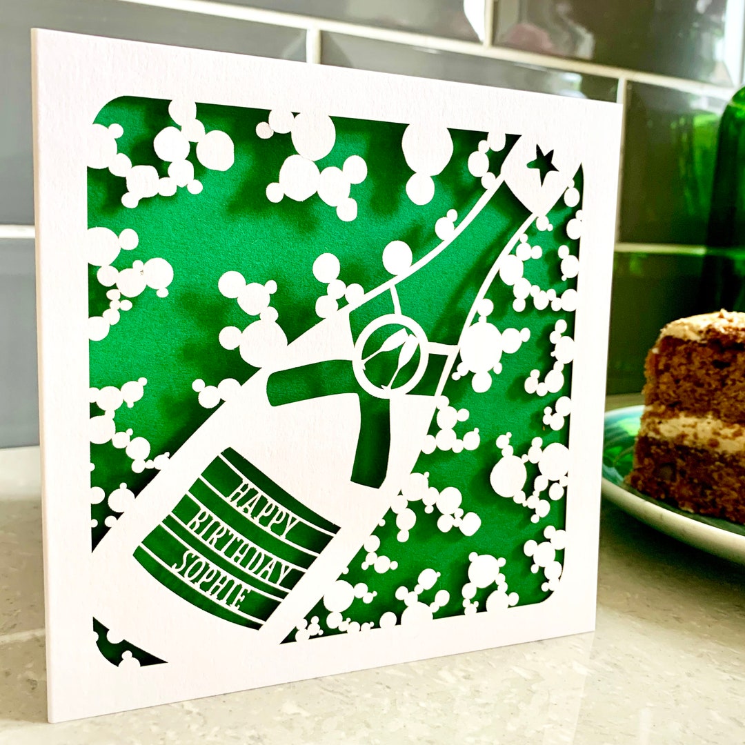 Personalised Champagne Birthday Card - Etsy