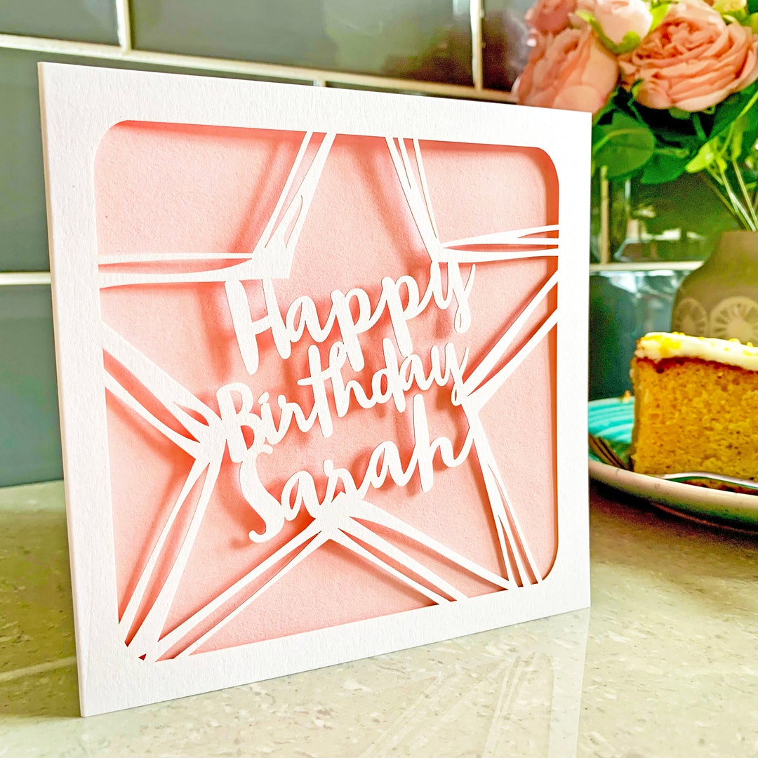 Personalised Star Birthday Card - Etsy