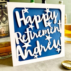 Personalised Papercut Retirement Card Laser Cut on Your - Etsy