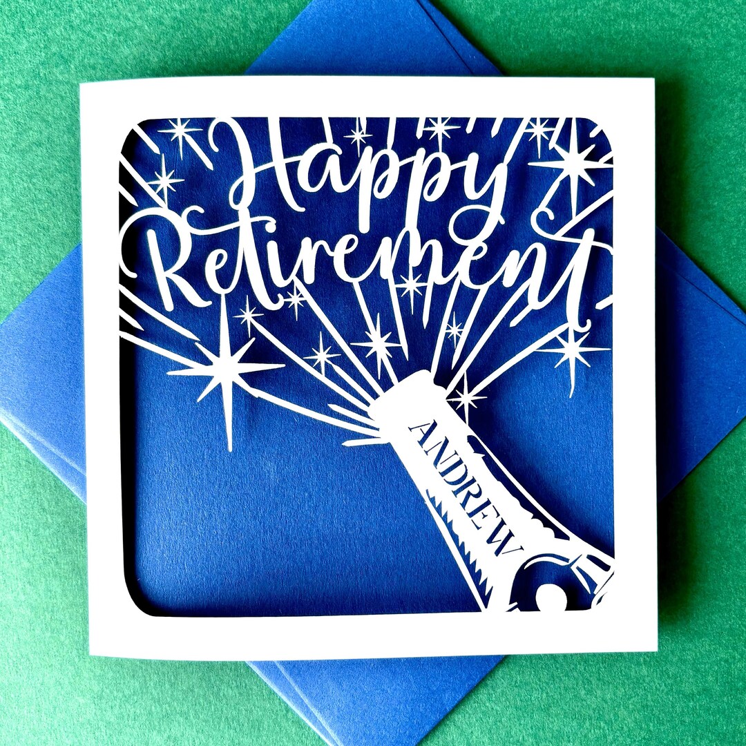 Personalised Champagne Retirement Card - Etsy