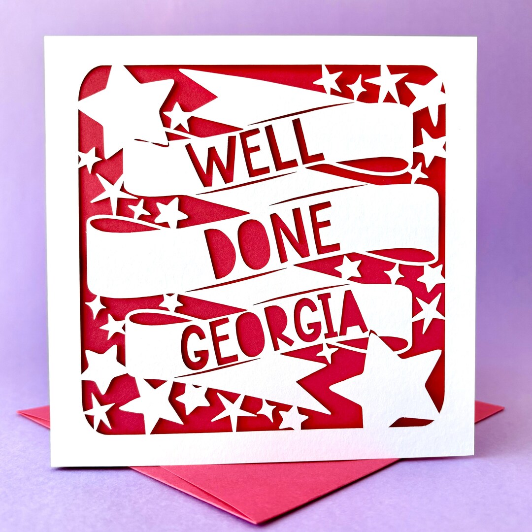 Personalised Well Done Stars Card - Etsy