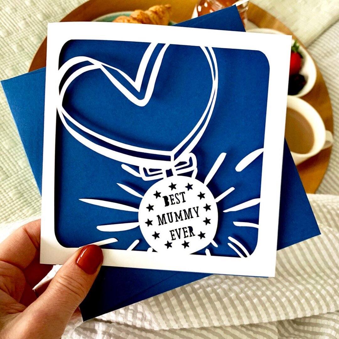 Personalised Mother's Day Medal Card - Etsy