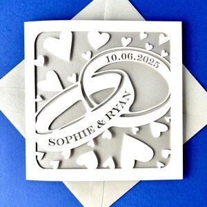 Personalised Entwined Wedding Rings Card - Etsy UK