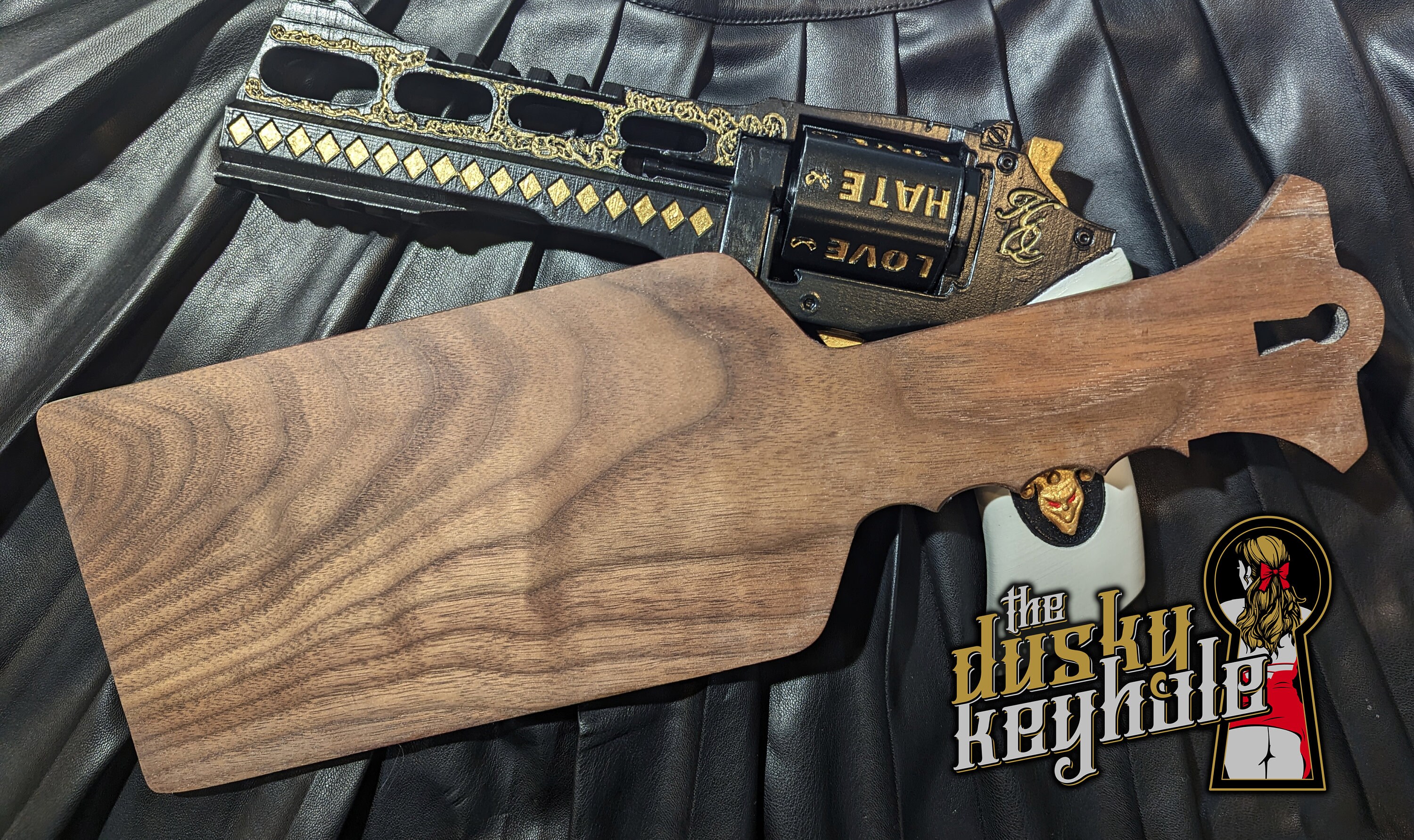 REALLY GOOD NIGHT Harley Quinn Custom Walnut Art Paddle for Spanking ...