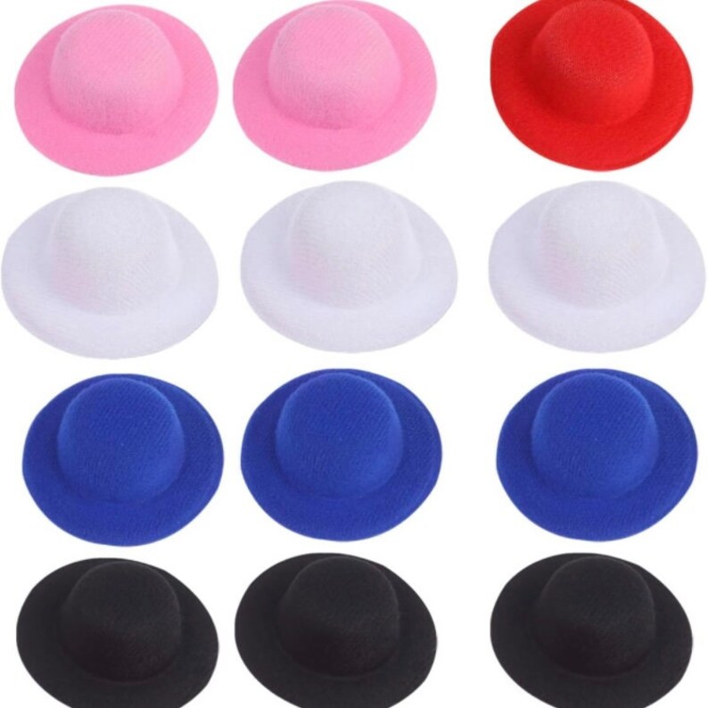 Mini Hats Craft Doll Hats Miniature Hats Top Hats Doll Hair Accessories ...